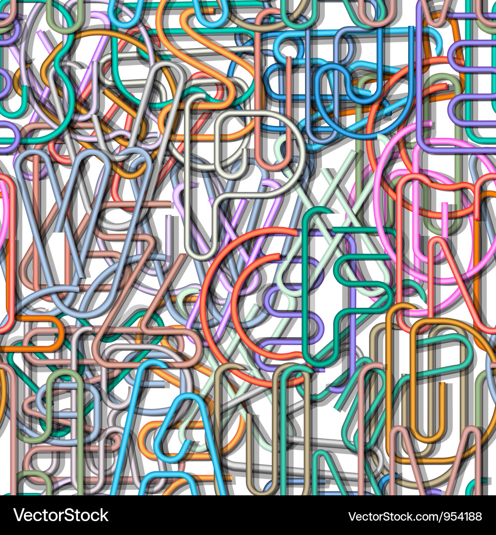 Seamless pattern of colorful alphabet Royalty Free Vector