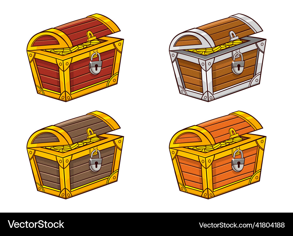 Treasure chest design isolated on white background