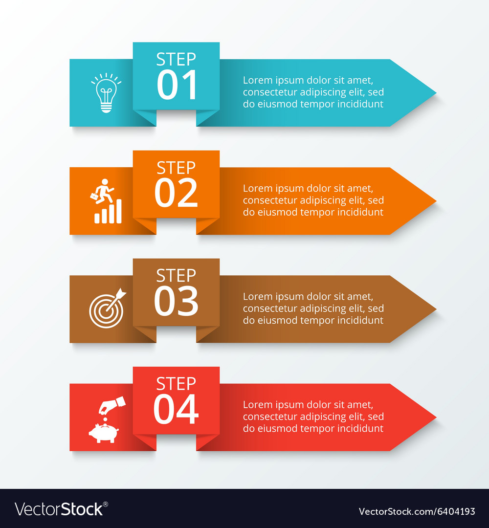 Arrows Workflow Infographic Royalty Free Vector Image 