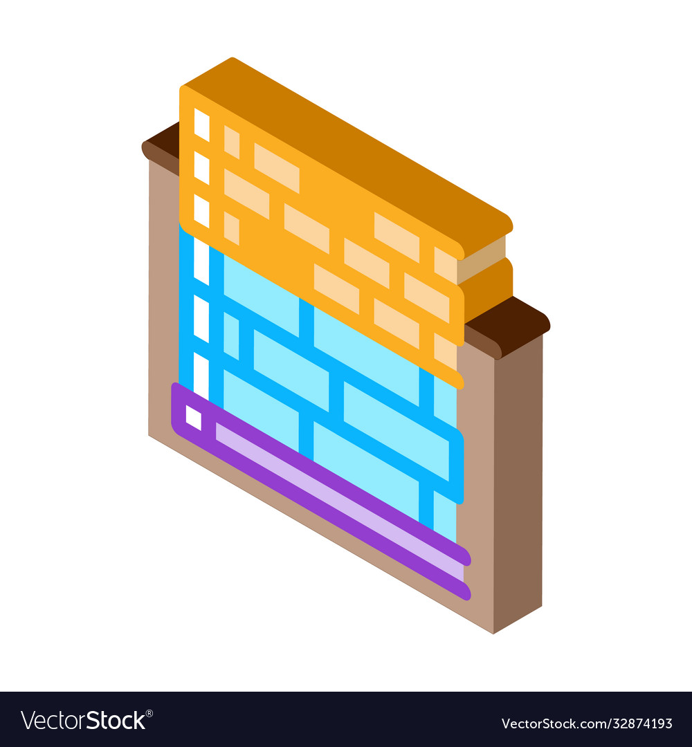 Block foundation isometric icon Royalty Free Vector Image Block foundation isometric icon Royalty Free Vector Image