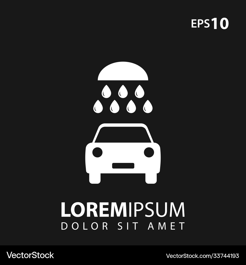 Car wash icon sign symbol flat Royalty Free Vector Image