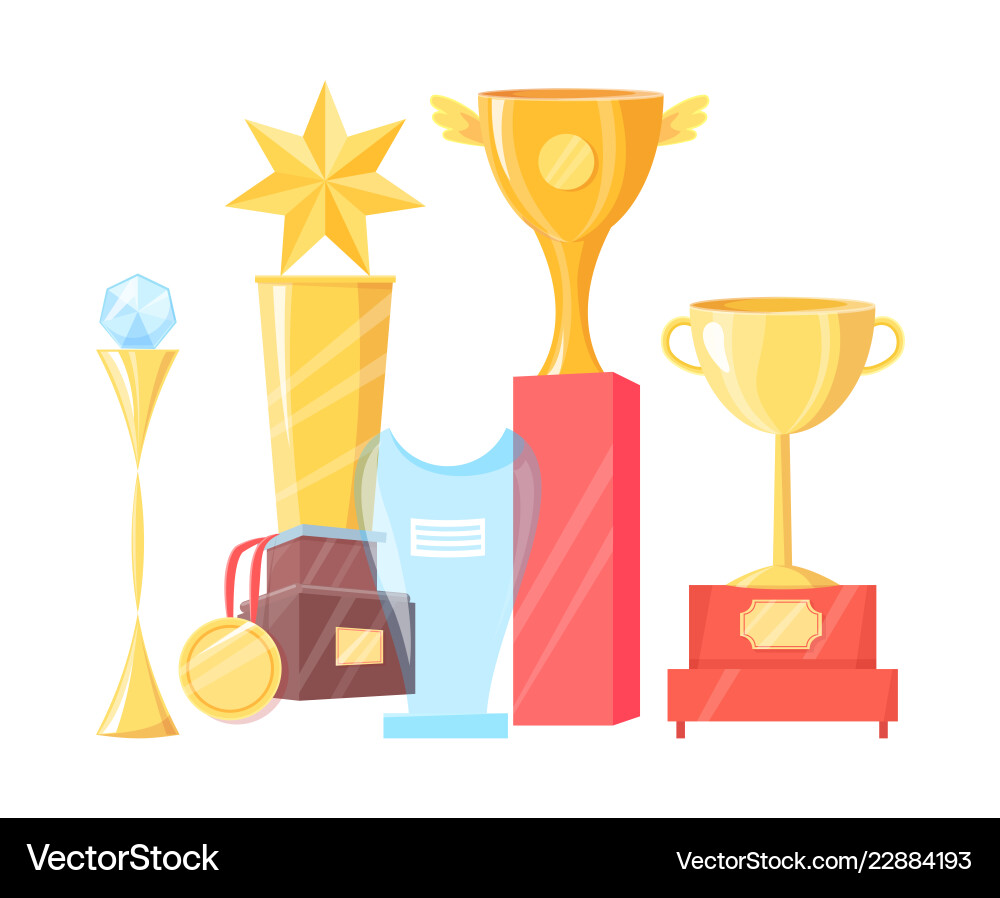Collection of various awards Royalty Free Vector Image