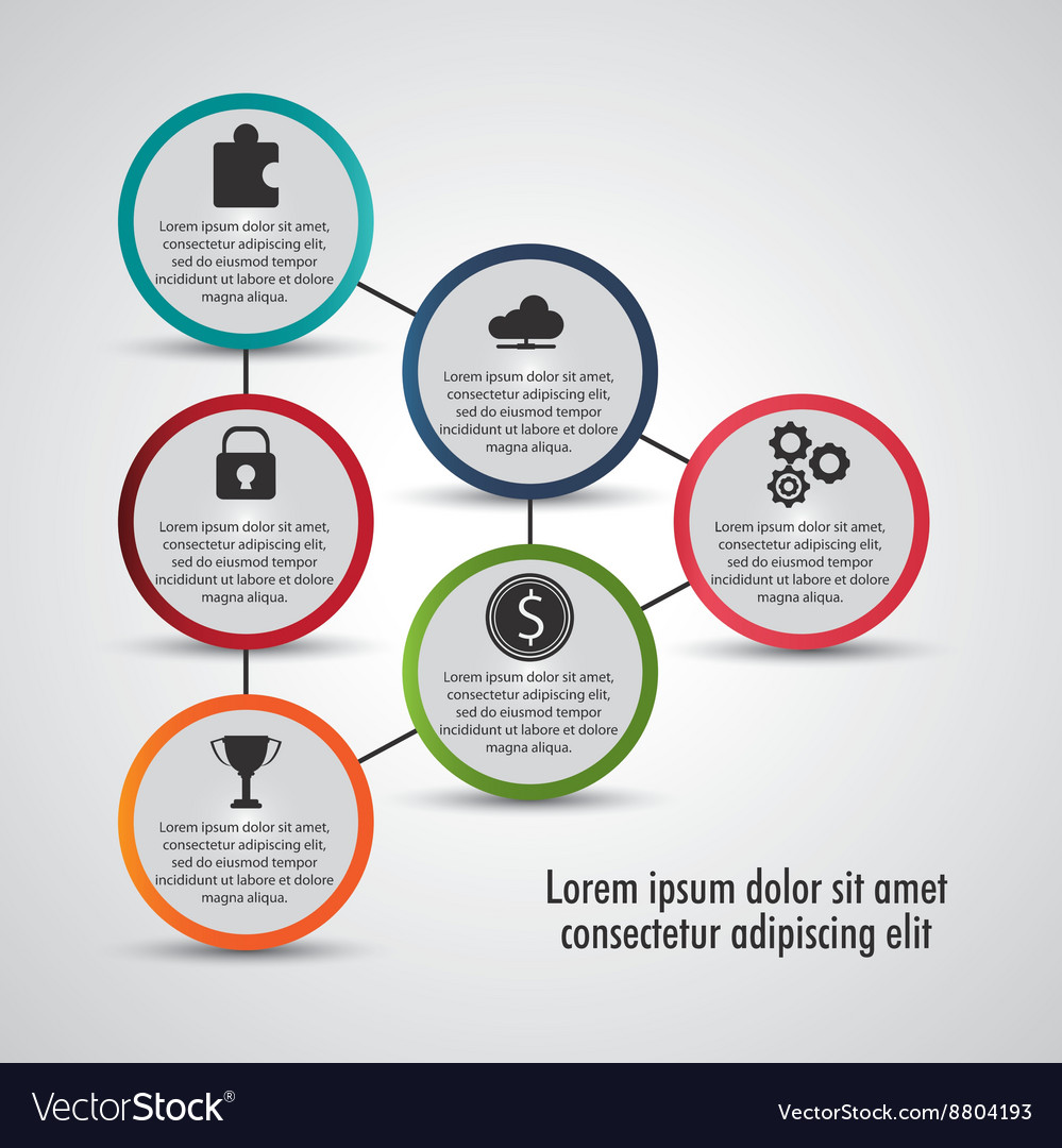 Infographic design data concept colorful Vector Image