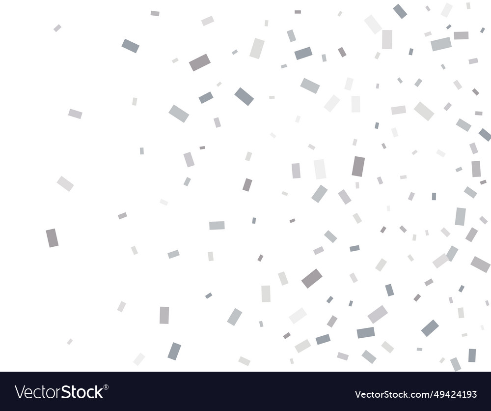 Light silver rectangular glitter confetti Vector Image