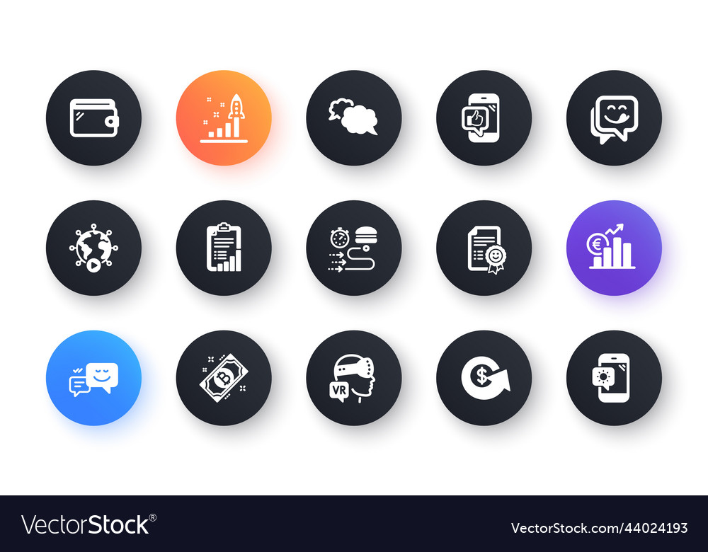 Minimal set of development plan augmented reality Vector Image