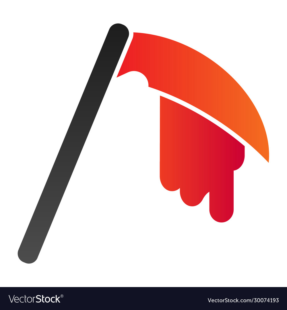 Reaper bloodied scythe flat icon agriculture Vector Image Reaper bloodied scythe flat icon agriculture Vector Image