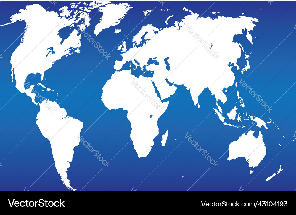 Silhouette of the world map Royalty Free Vector Image