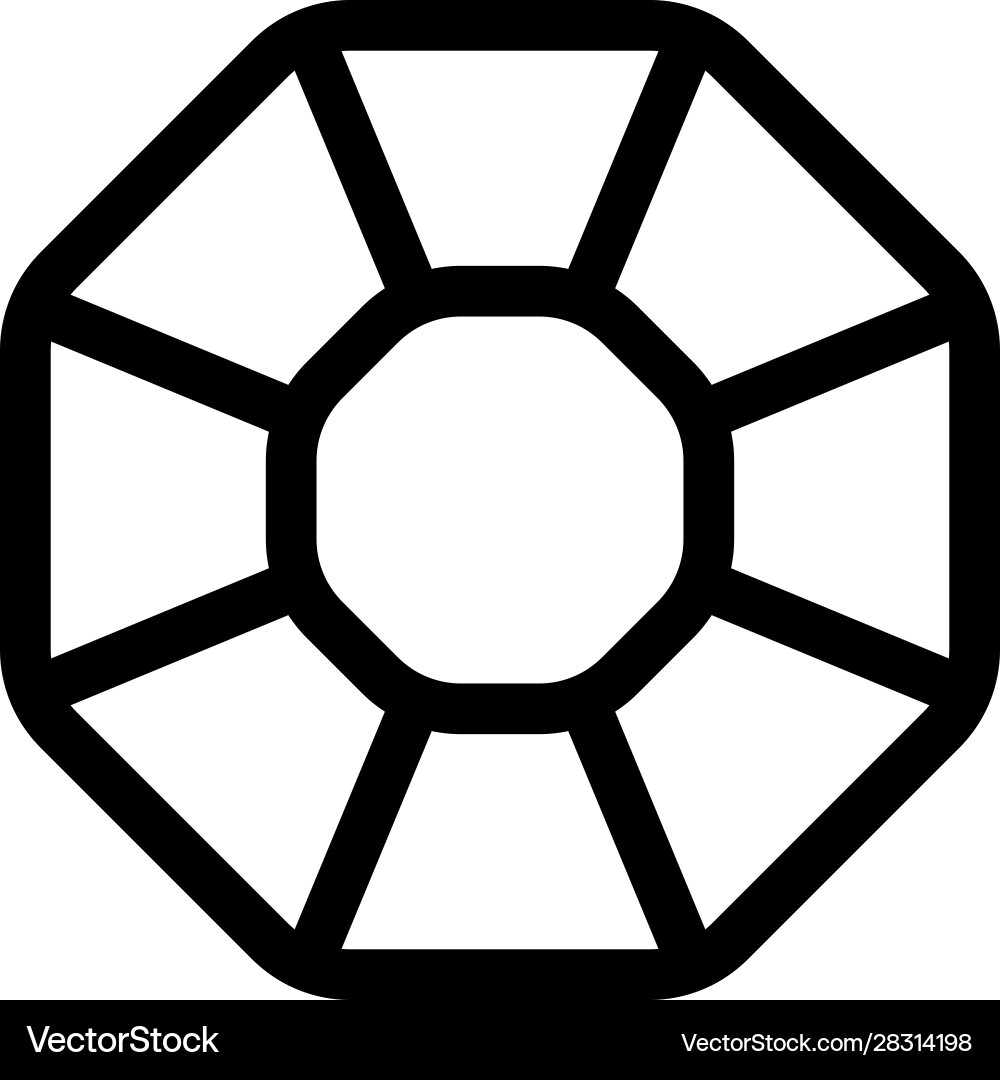 Amethyst icon isolated contour symbol Royalty Free Vector