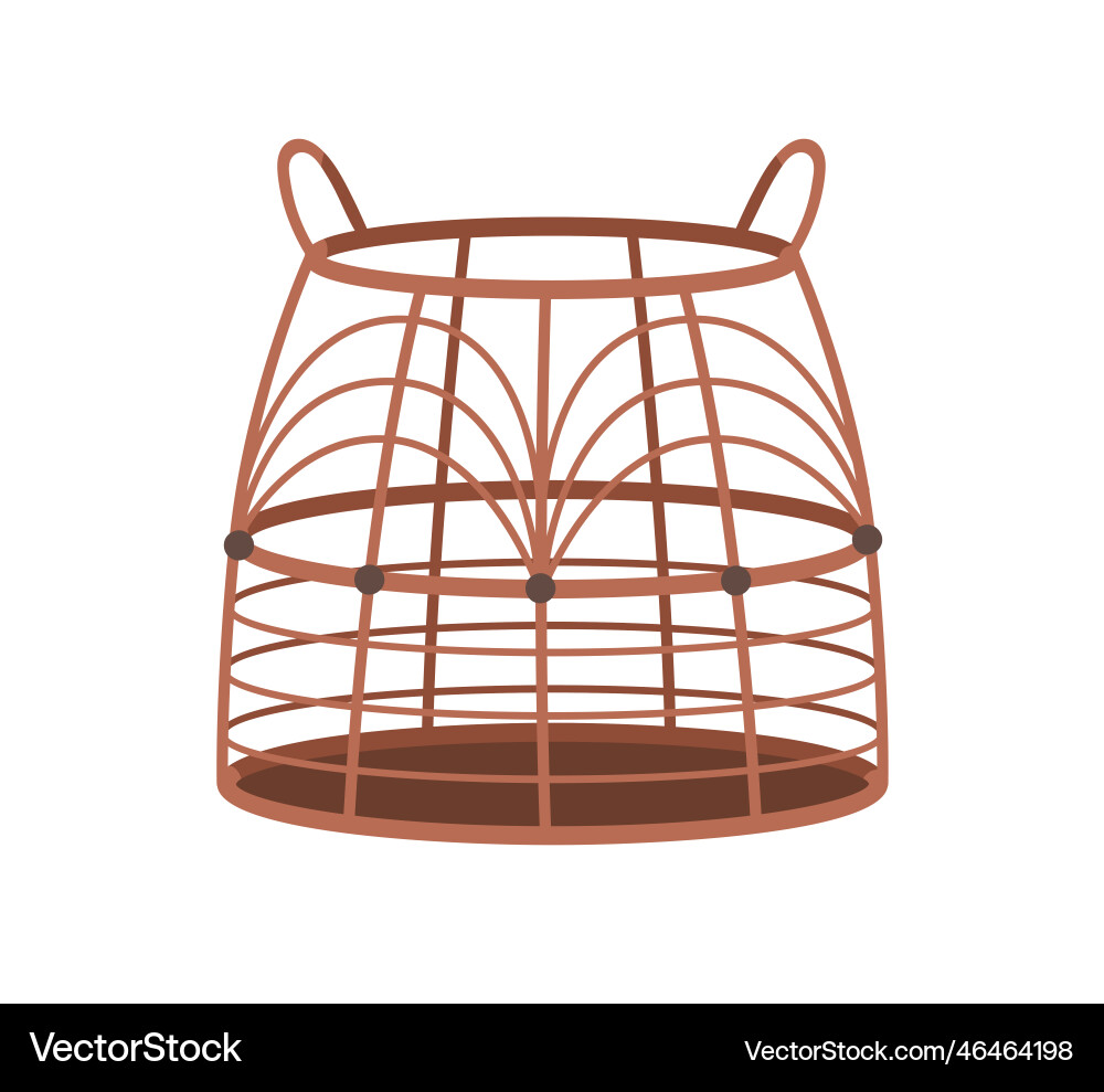 Big rattan basket modern home storage basketwork Vector Image