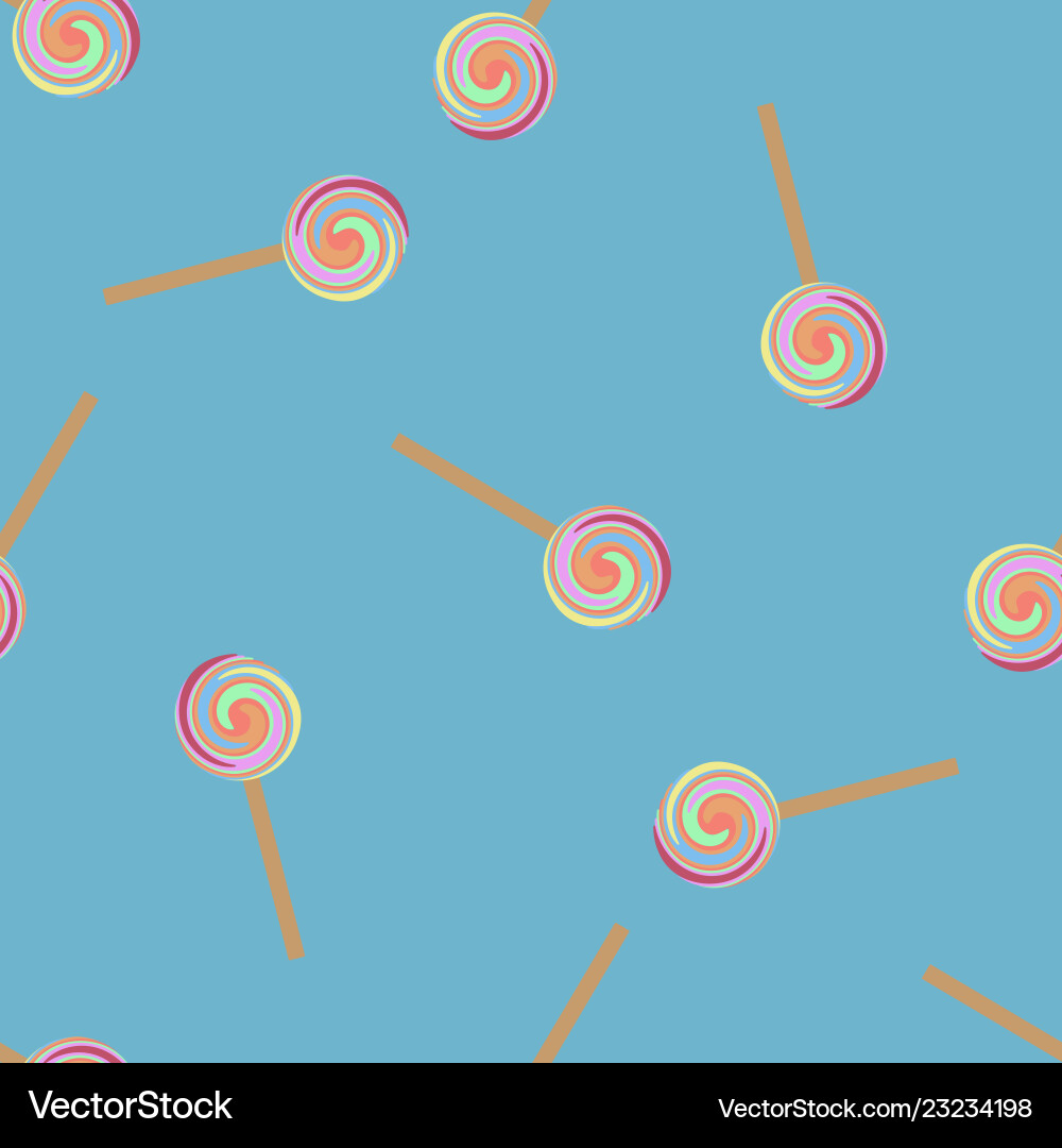 Cartoon lollipops seamless pattern Royalty Free Vector Image