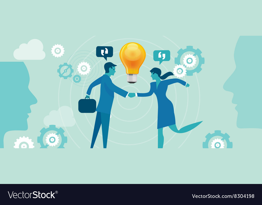 Corporate company innovation collaboration people Vector Image