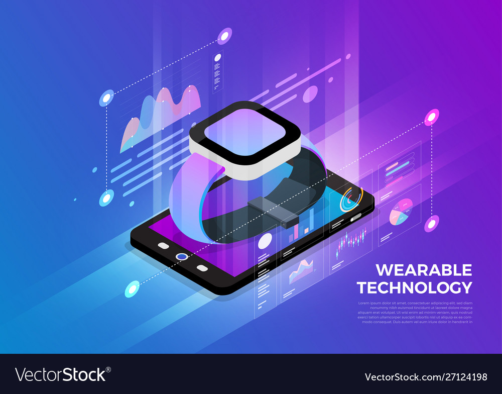 Isometric digital concept Royalty Free Vector Image