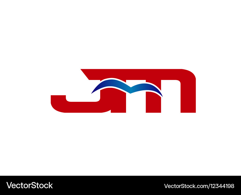 Jm logo graphic branding letter element Royalty Free Vector