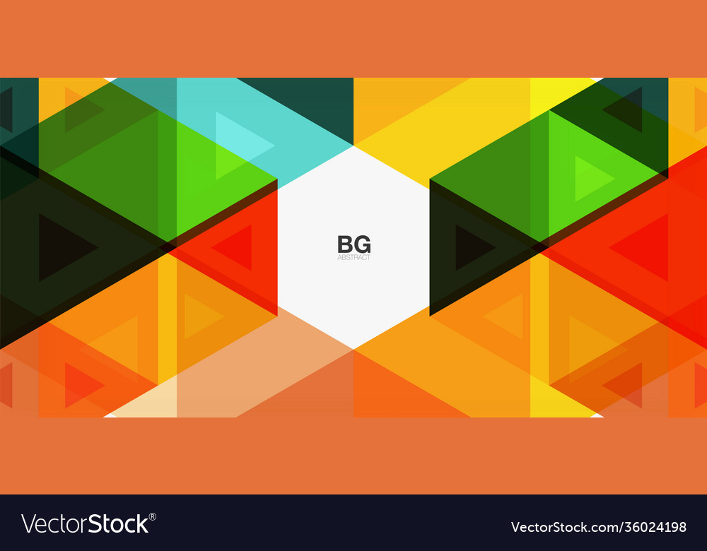 Mosaic Triangle Pattern Abstract Background Vector Image