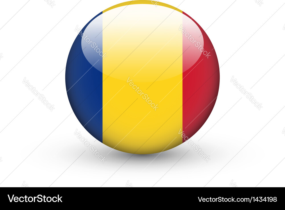 Round icon with national flag romania Royalty Free Vector