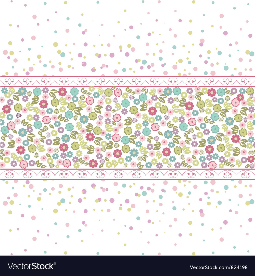 Simple Floral pattern Royalty Free Vector Image
