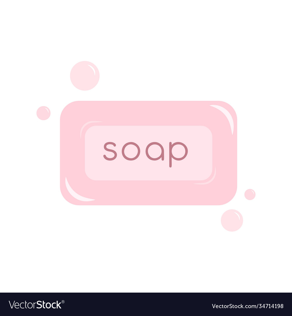 Soap isolated icon in flat design Royalty Free Vector Image