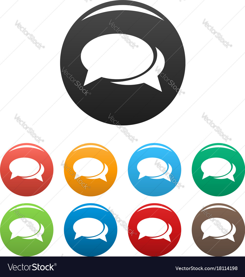 Speech bubbles icons set Royalty Free Vector Image Speech bubbles icons set Royalty Free Vector Image