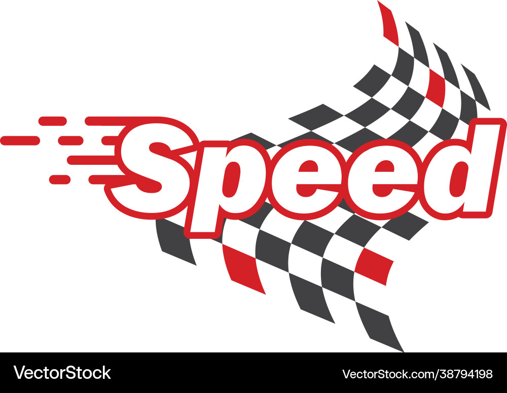 Speed racing flag icon automotif Royalty Free Vector Image