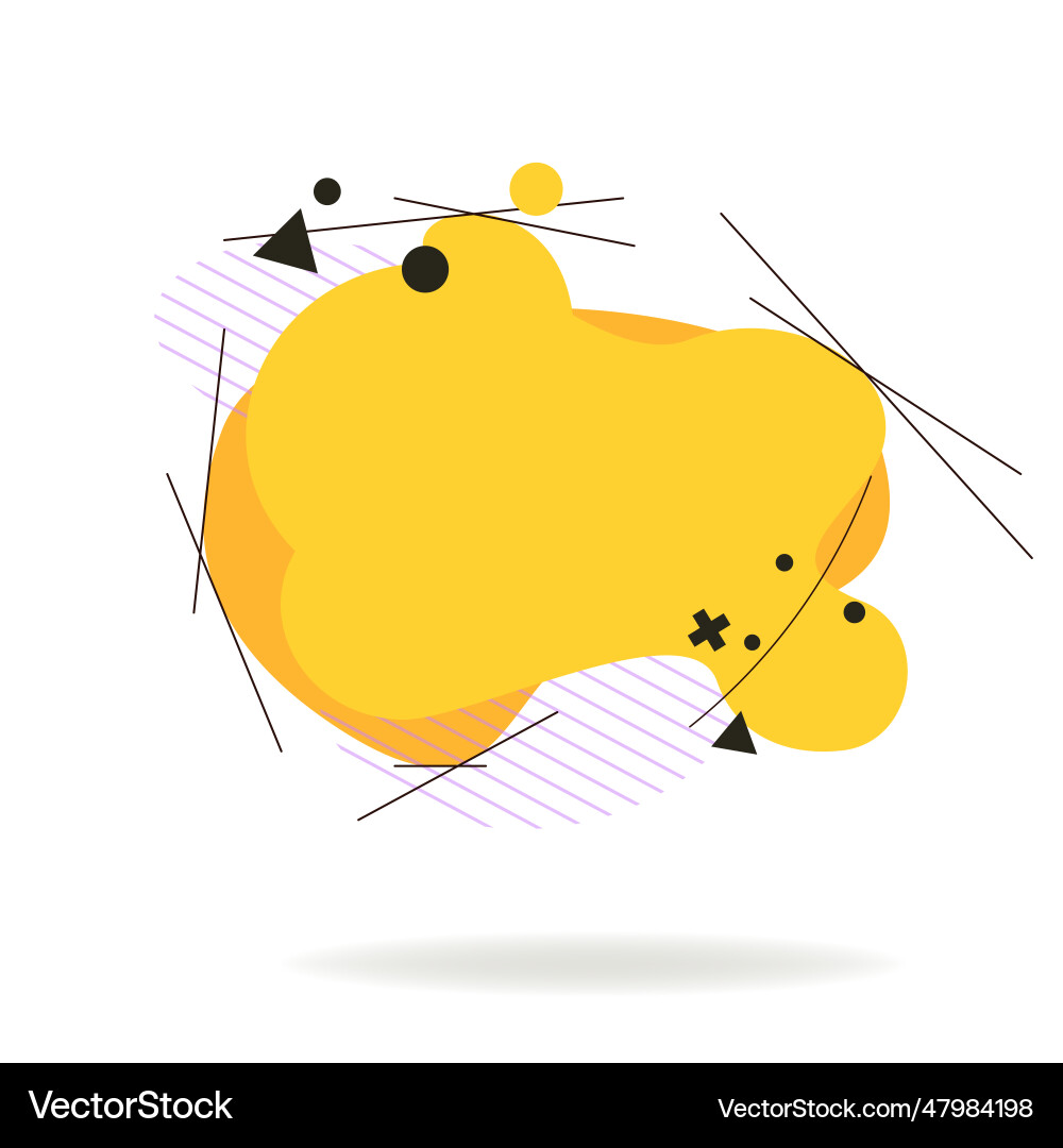 Yellow flowing liquid abstract elements Royalty Free Vector