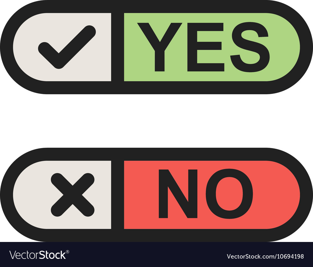 Yes No Option Royalty Free Vector Image VectorStock