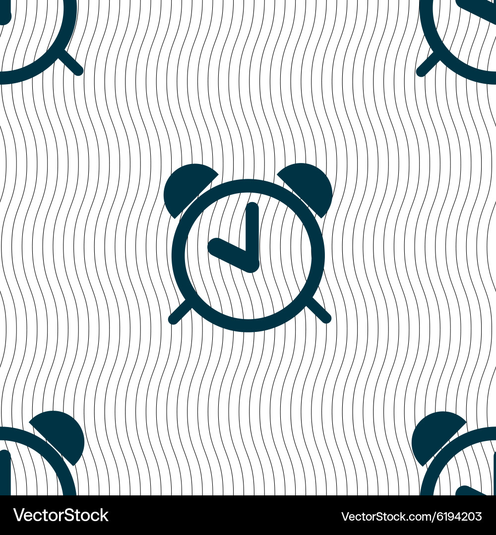 Alarm clock sign icon wake up symbol Royalty Free Vector
