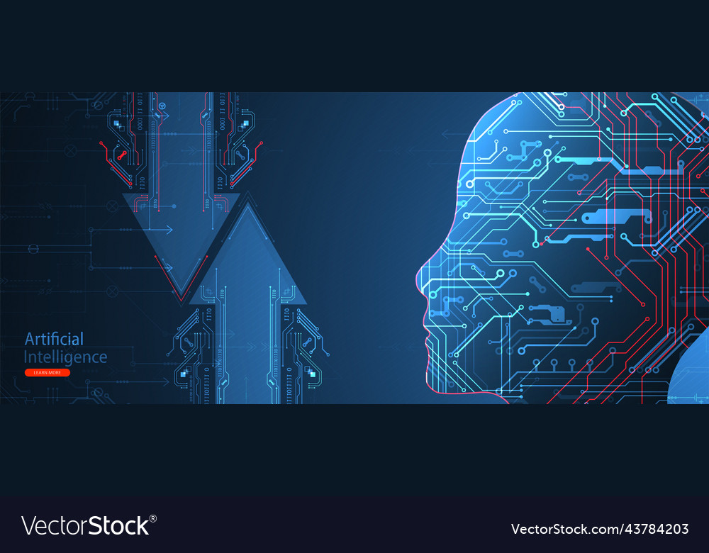 Artificial intelligence concept technology Vector Image