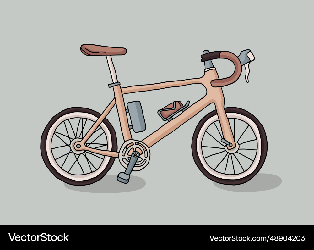 Bicycle hand drawn Royalty Free Vector Image - VectorStock