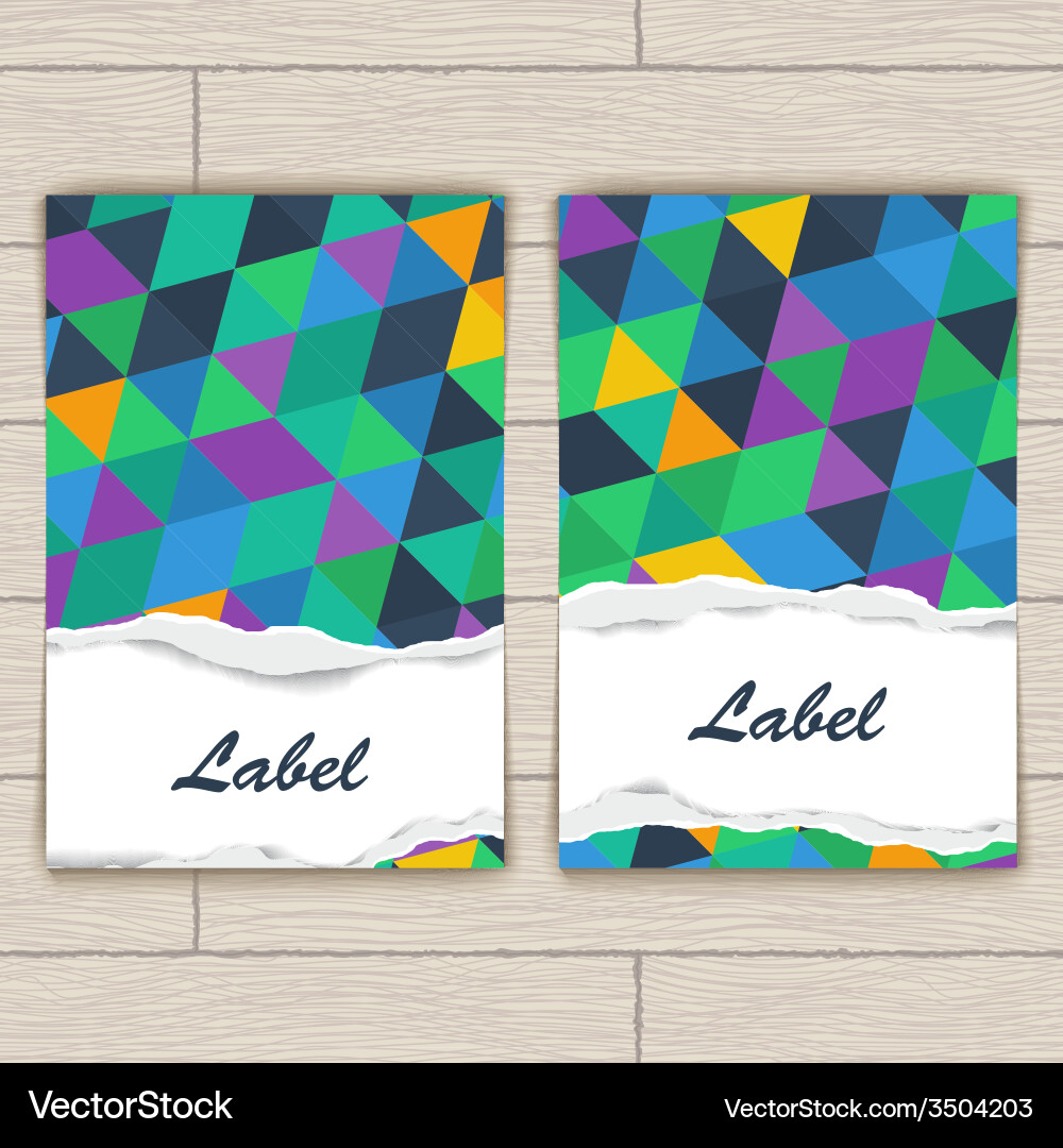 Card with pattern of colorful lozenges Royalty Free Vector