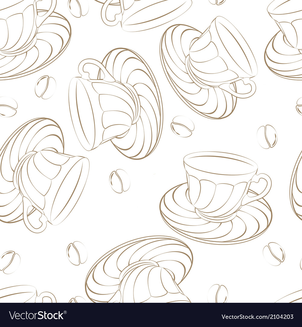 Coffee pattern Royalty Free Vector Image - VectorStock