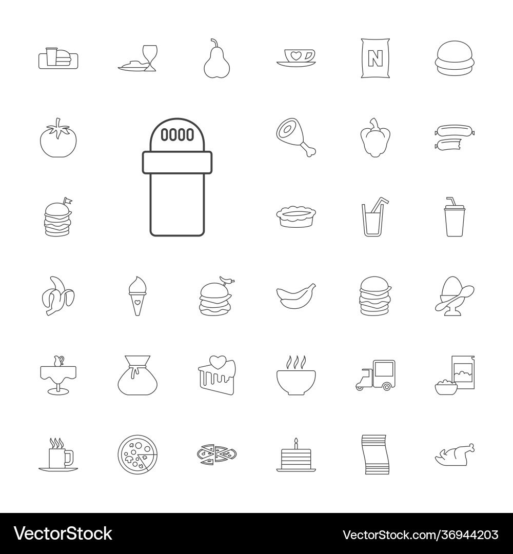 Food icons Royalty Free Vector Image - VectorStock