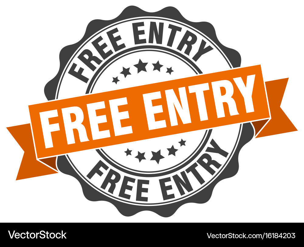 Free entry stamp sign seal Royalty Free Vector Image