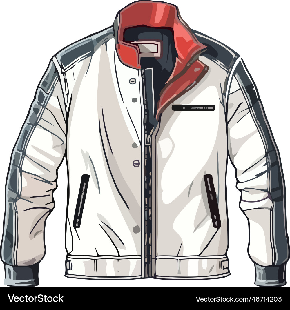 Men fashion jacket white Royalty Free Vector Image