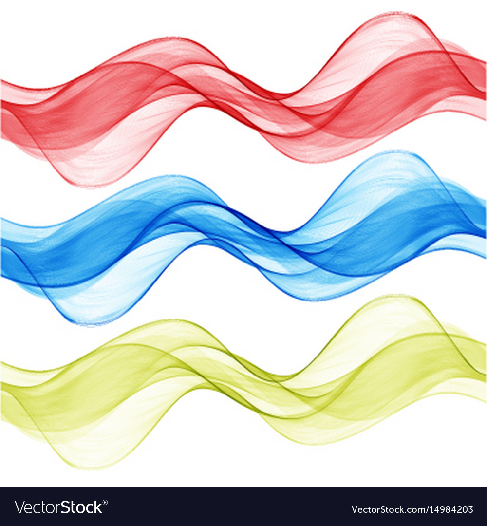 Set color wave design element abstract graphic Vector Image