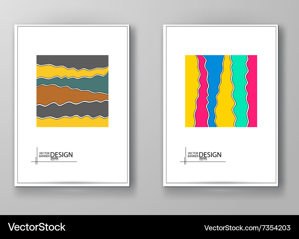 Set of abstract design templates Royalty Free Vector Image