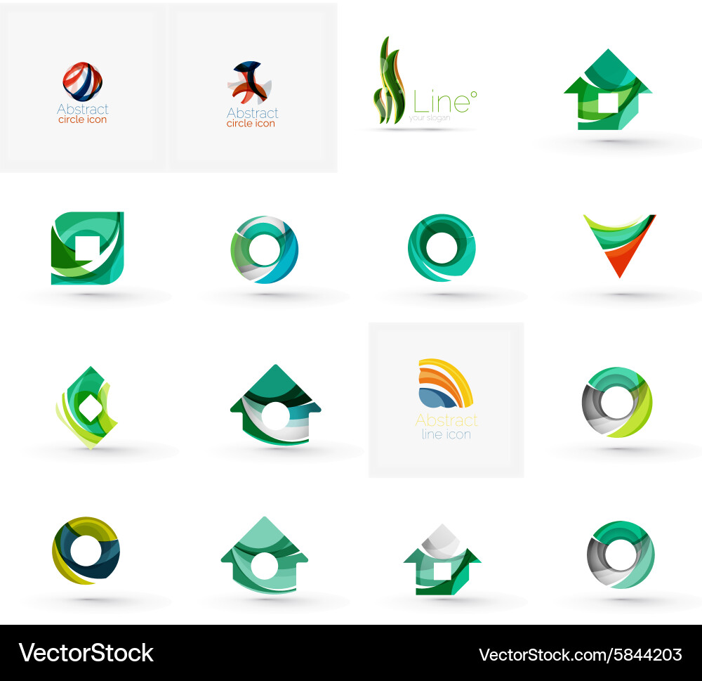 Set of various geometric icons Royalty Free Vector Image