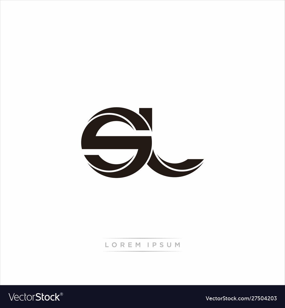 Sl initial letter split lowercase modern monogram Vector Image