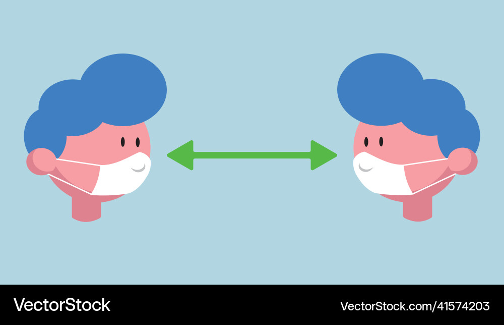 Social distancing people keeping distance Vector Image