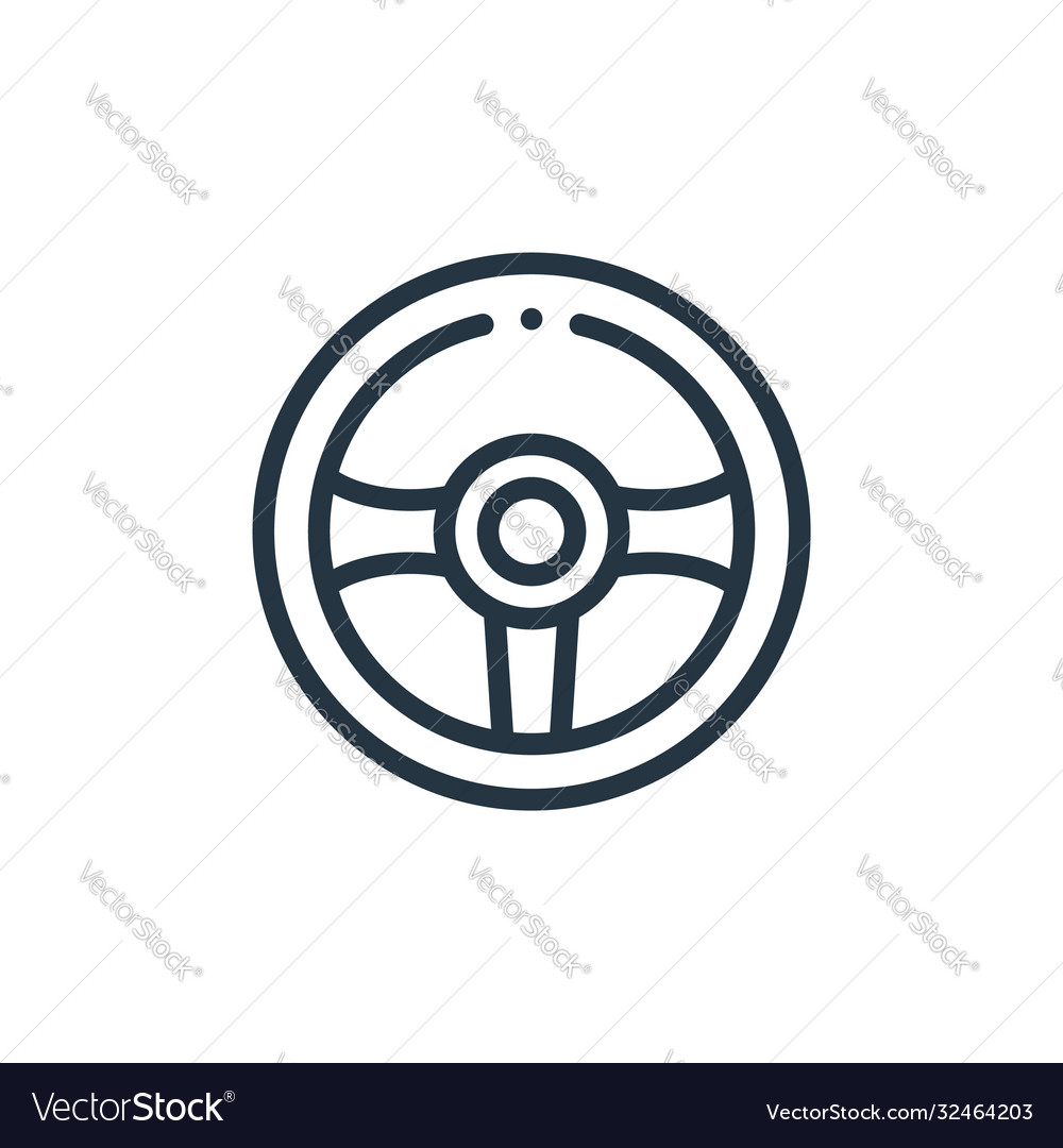 Steering wheel icon isolated on white background Vector Image