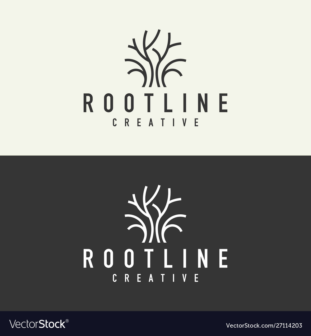 Tree root logo Royalty Free Vector Image - VectorStock