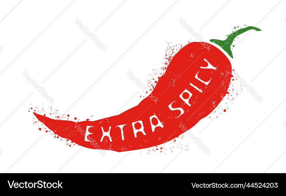 Vintage of chilli pepper icon Royalty Free Vector Image