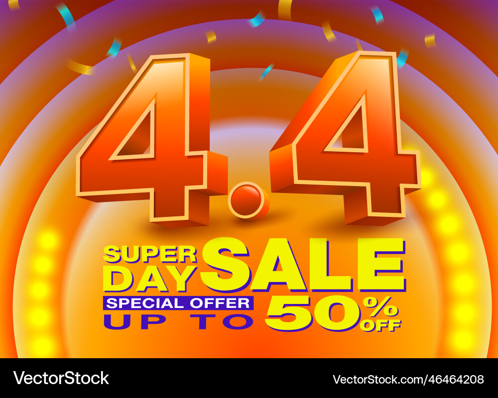 April 4th discount sale Royalty Free Vector Image