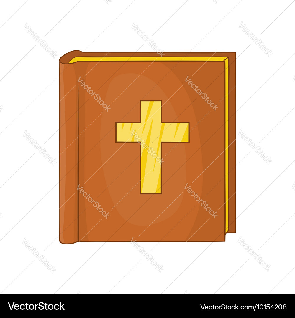 Bible icon in cartoon style Royalty Free Vector Image