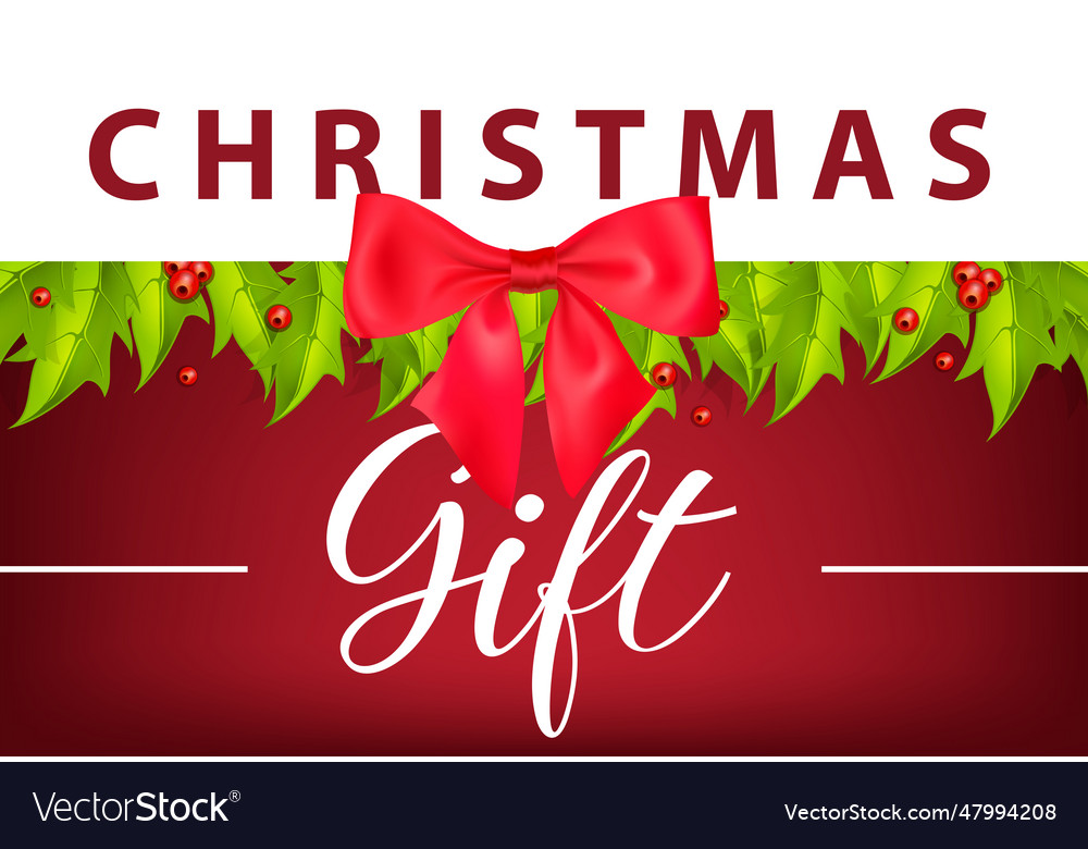 Christmas gift bright poster design Royalty Free Vector