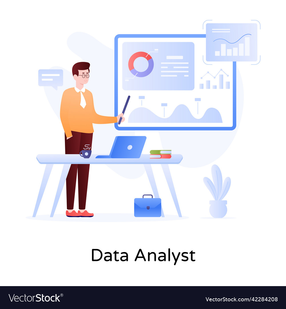 Data analyst Royalty Free Vector Image - VectorStock