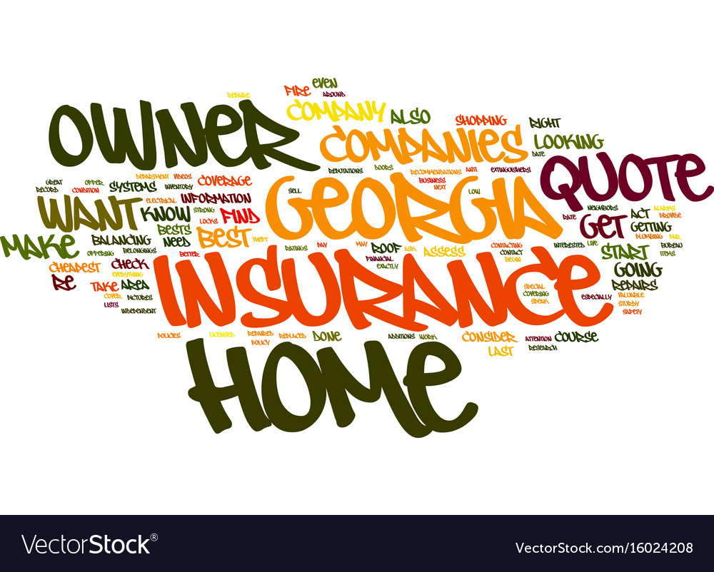 Find A Low Rate Georgia Home Owner Insurance Vector Image find-a-low-rate-georgia-home-owner-insurance-vector-image