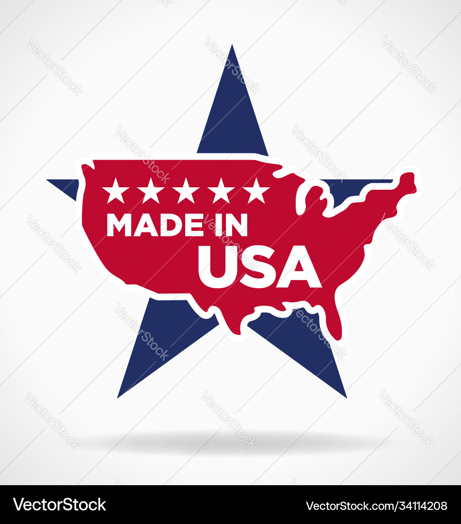 Made in america symbol logo label Royalty Free Vector Image