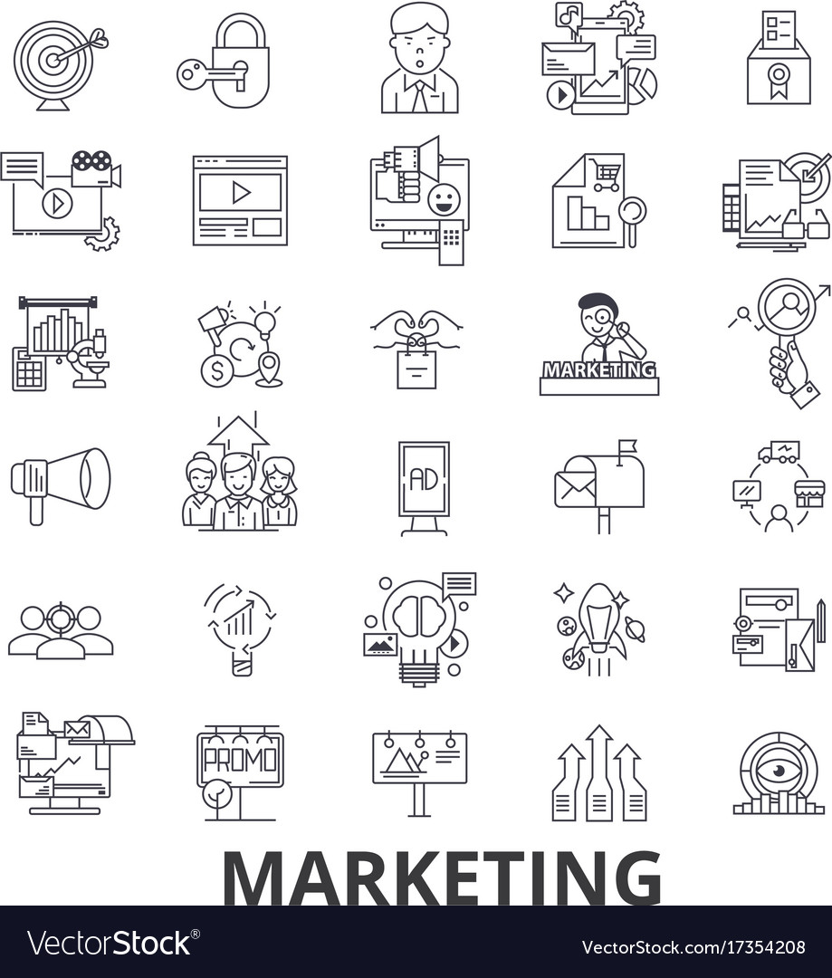 Marketing strategy advertising Royalty Free Vector Image