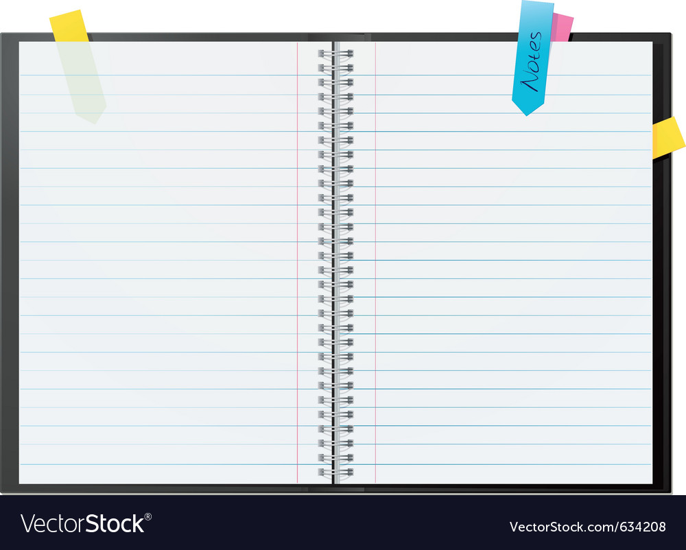 Notebook Royalty Free Vector Image - VectorStock