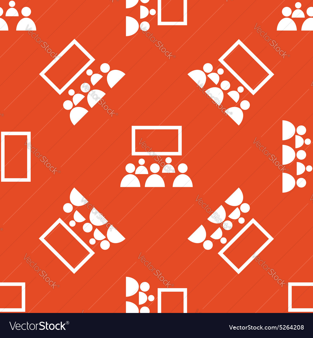 Orange audience pattern Royalty Free Vector Image